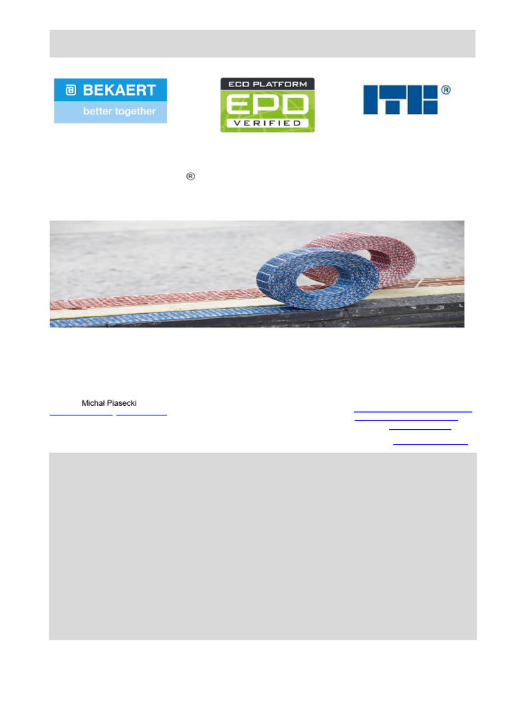 EPD ITB 338 Bekaert Murfor | PDF | Life Cycle Assessment | Waste