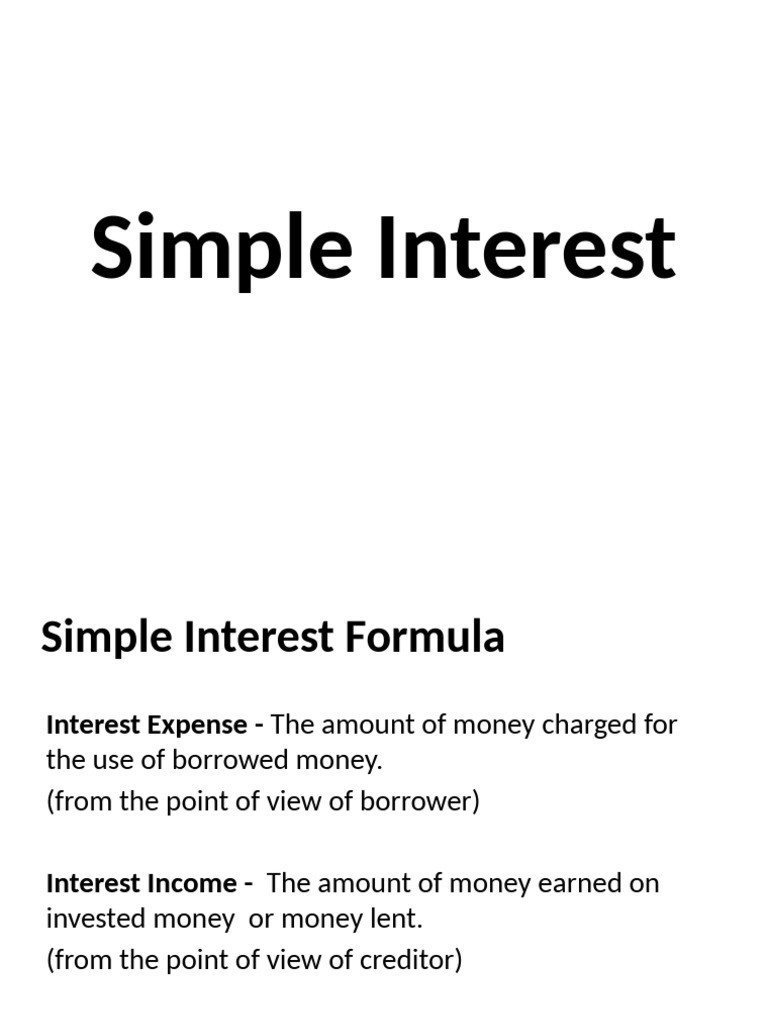Simple Interest | PDF | Interest | Financial Economics