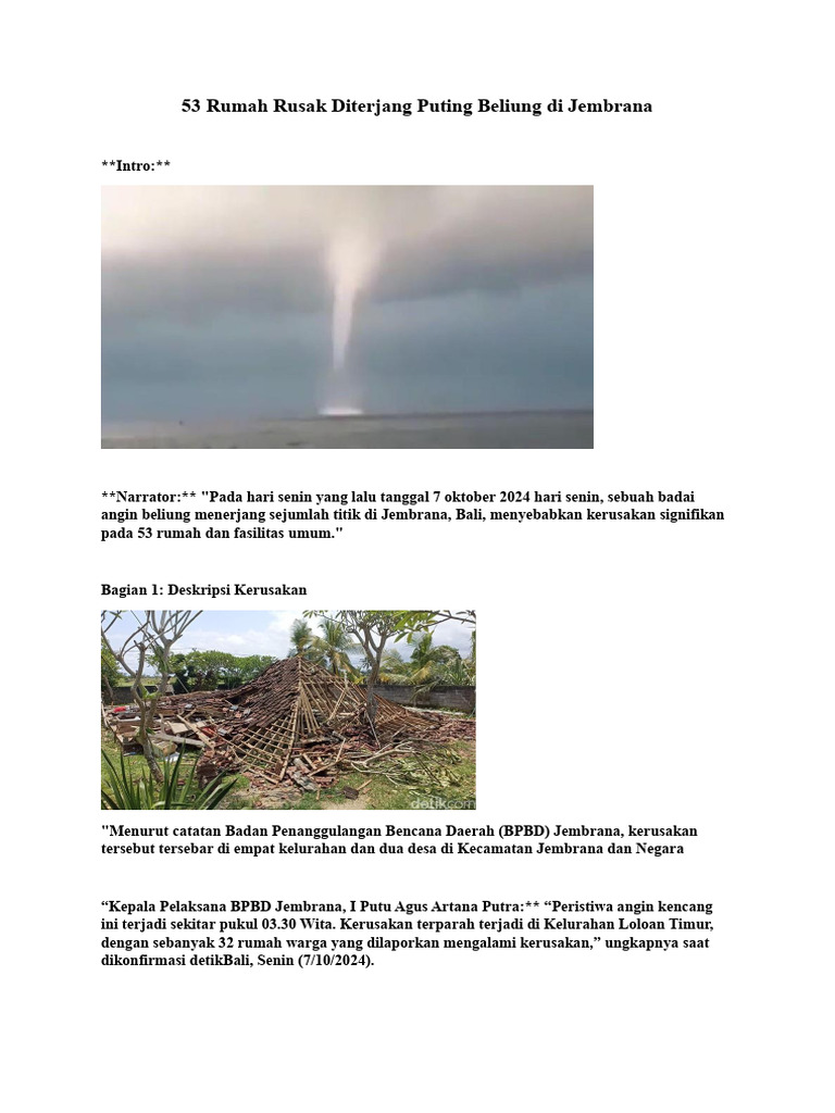 Abriansyah Putra - 5 Broadcasting e - Script Berita Angin Beliung Bali ...