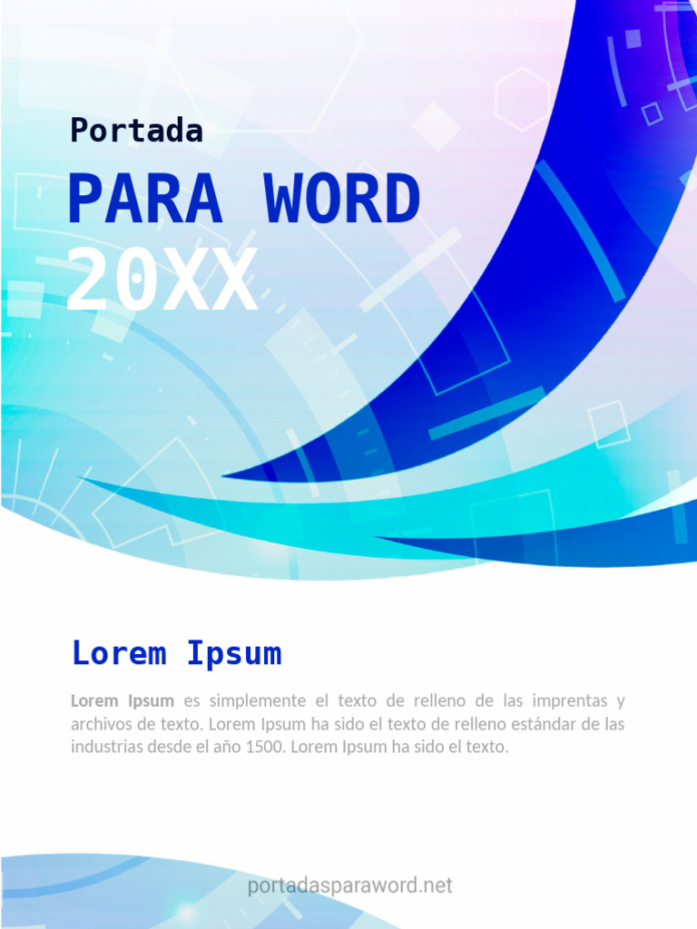 Portada Formal para Word 4 | PDF