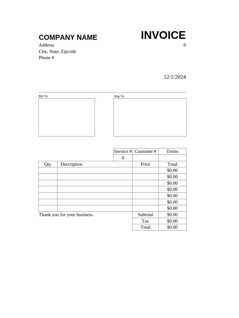 Invoice: Company Name | PDF