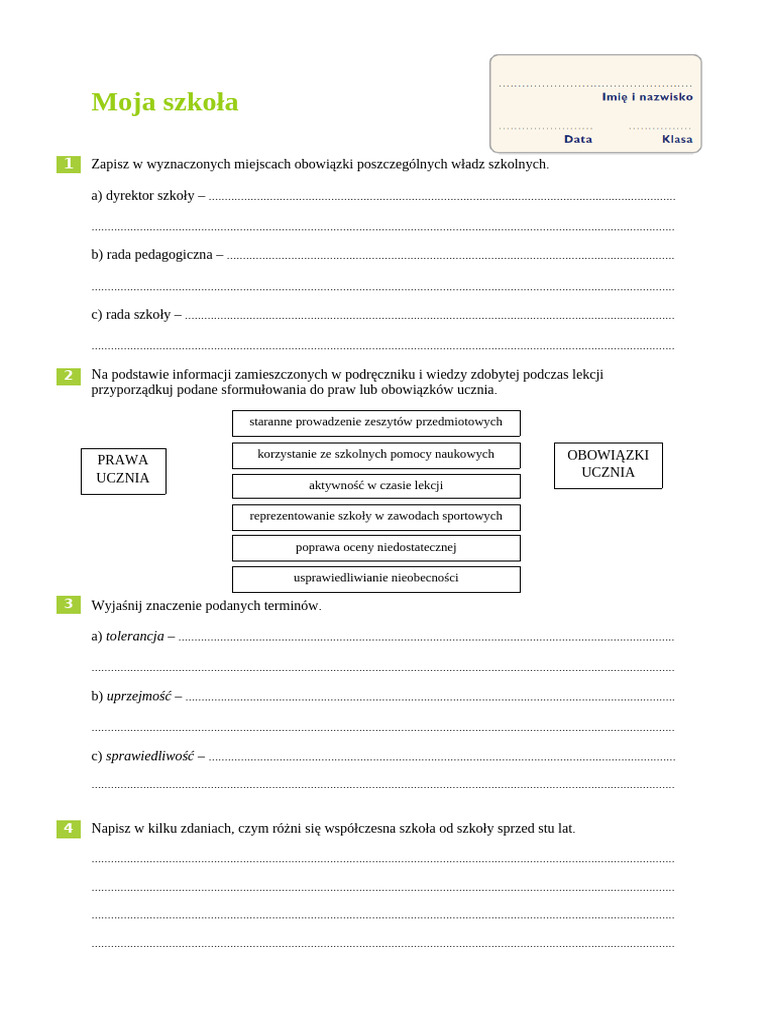 K Pracy R I t2 Moja Szkola | PDF