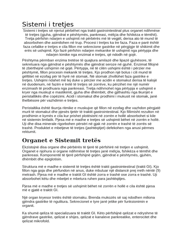 Sistemet e Trupit Te Njeriut | PDF