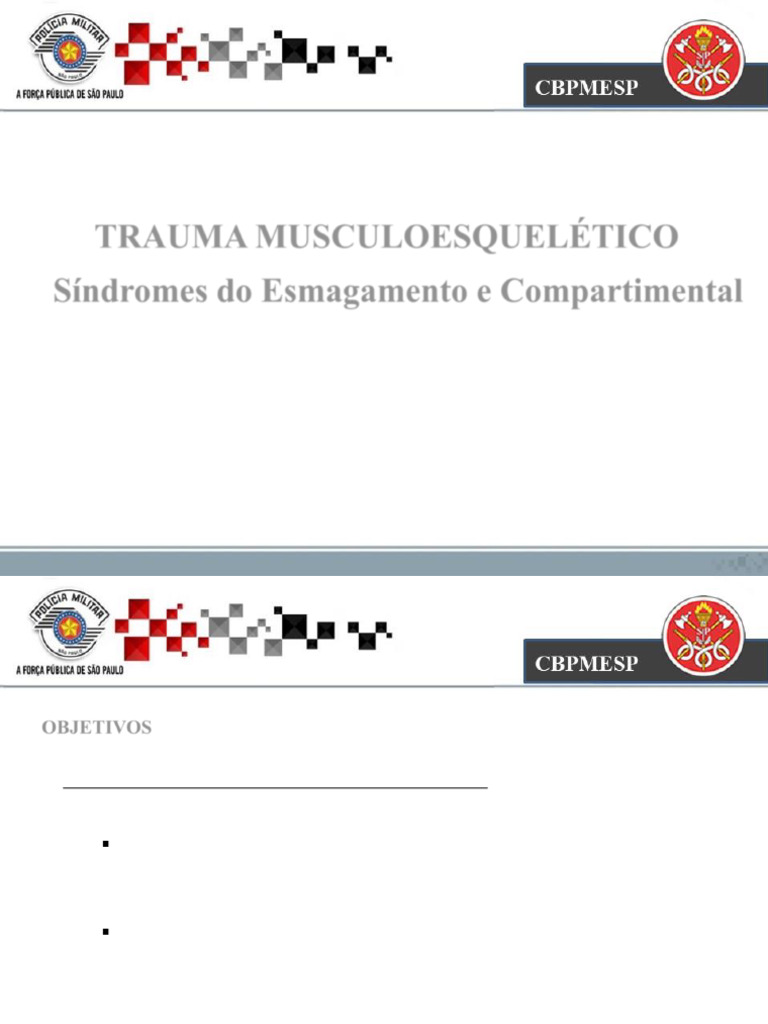 Síndromes de Esmagamento e Compartimental | PDF | Especialidades ...
