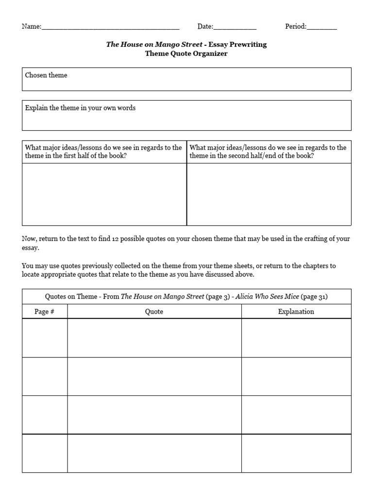 Theme Quote Organizer | PDF