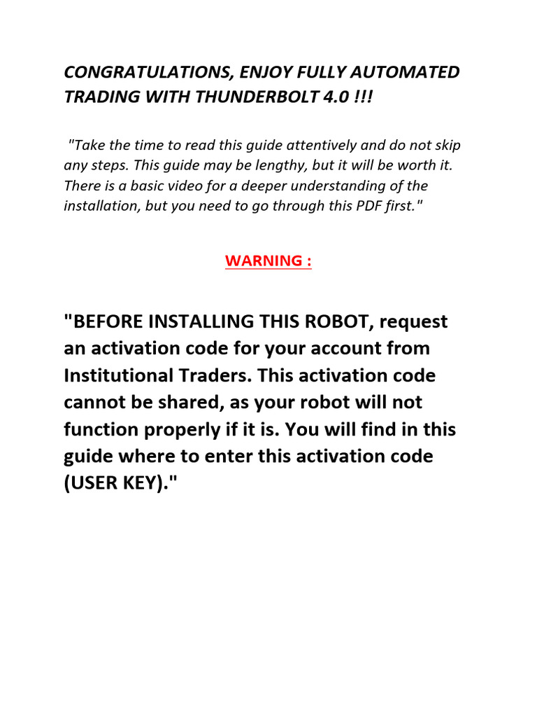 MT5 Robot Installation Guide | PDF | Computer File | Zip (File Format)