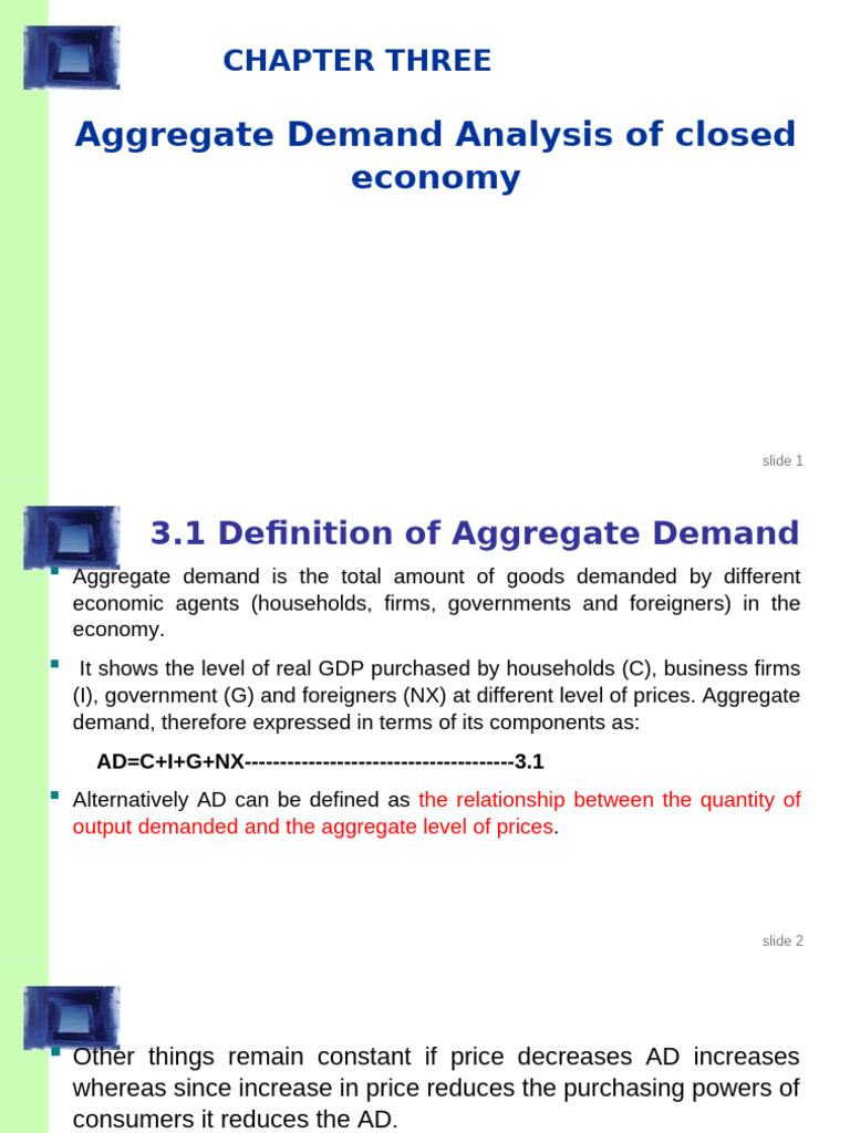 Chapter 3 ADD | PDF | Aggregate Demand | Fiscal Policy