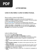 Class 12 Letter To Editor | PDF