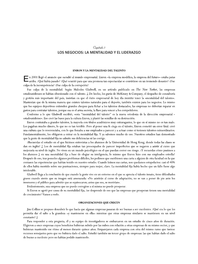 Libro Mindset Capitulo 5 y 6 | PDF