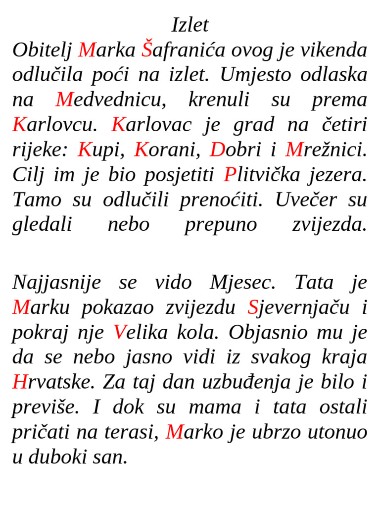 Veliko Slovo U Imenima Gora, Rijeka, Mjesta ISPRAVAK | PDF