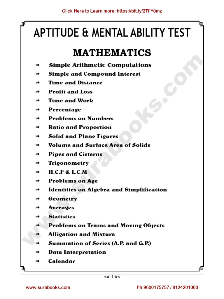 6728A4-B554 Aptitude-Sample Pages | PDF | Interest | Arithmetic