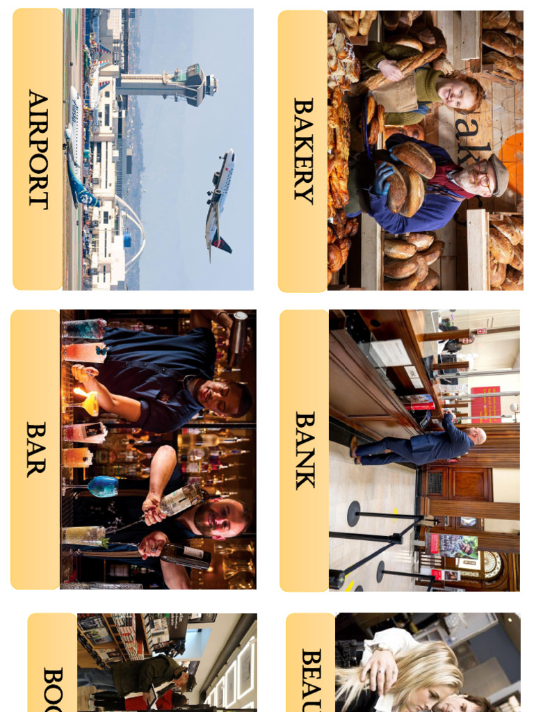 Places Around Town Vocabulary Guide | PDF