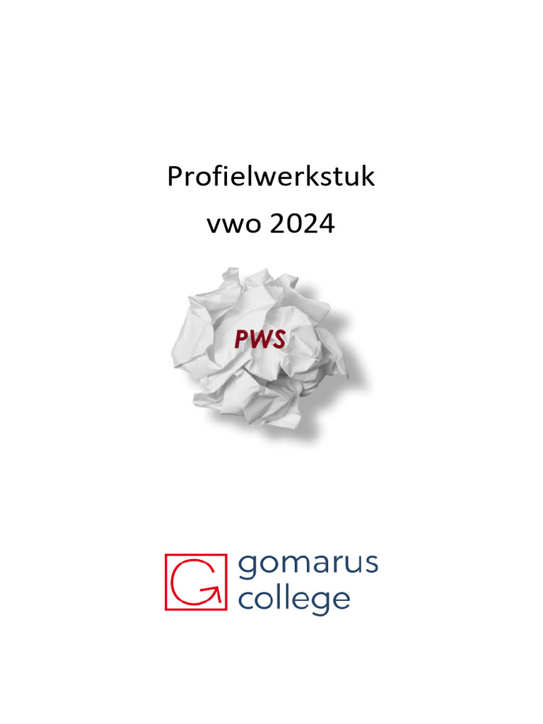 PWS Vwo Boekje 2024 | PDF