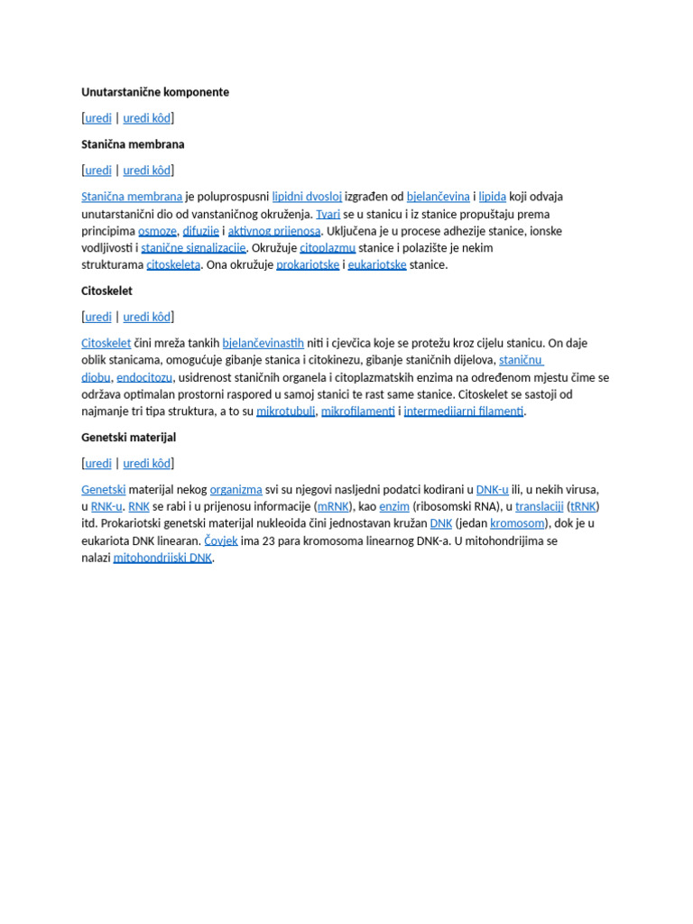 Unutarstanična Komponenta | PDF