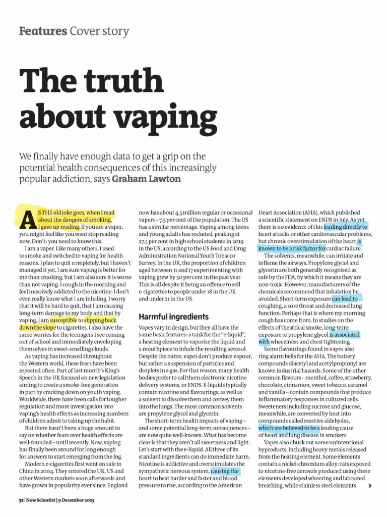 The Truth About Vaping | PDF