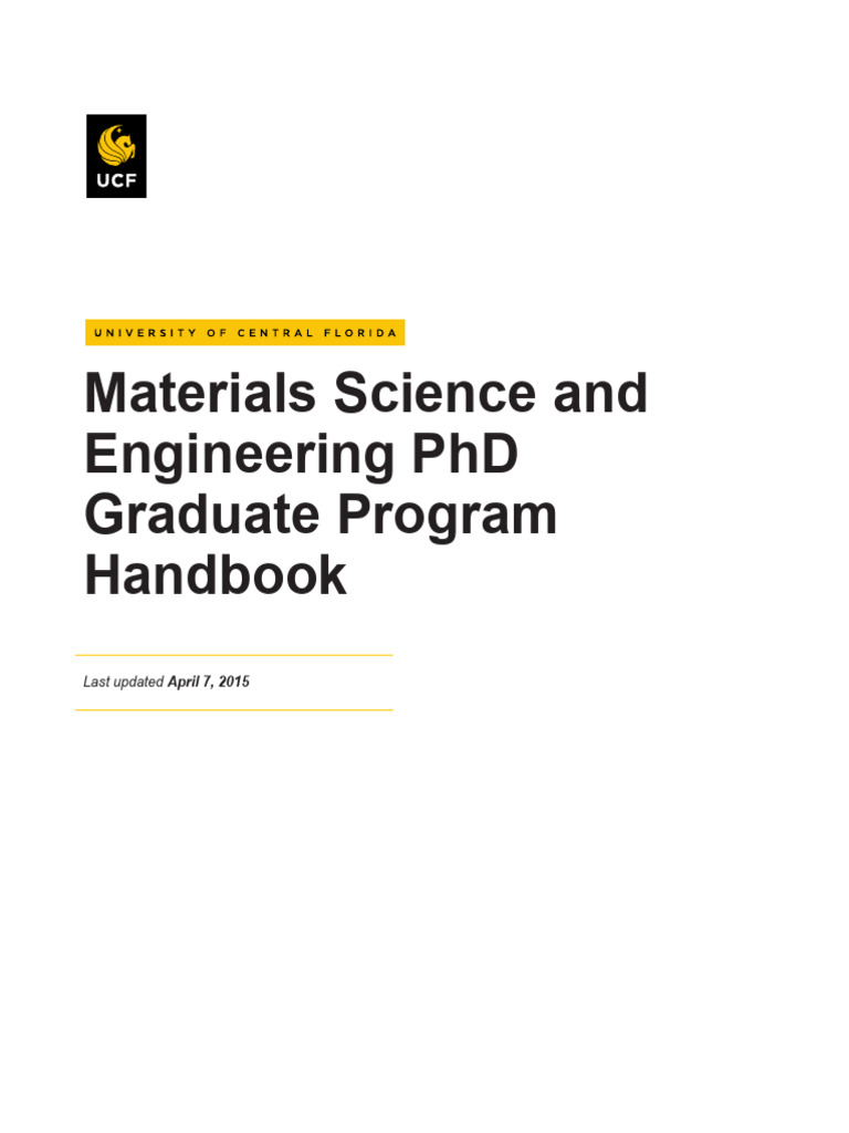 Materials Science and Engineering PHD | PDF | Thesis | Postgraduate ...