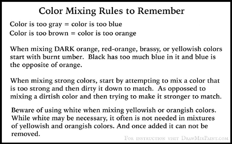 Geneva Color Mixing Rules 1 | PDF
