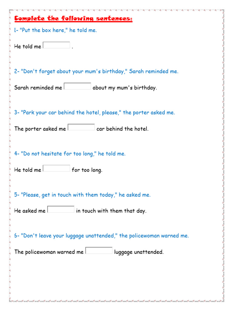 Sentence Completion Exercises | PDF