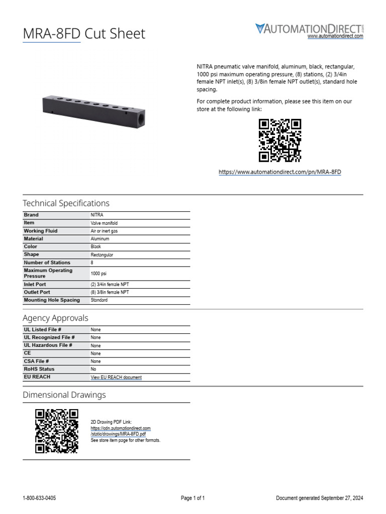 MRA-8FD Cutsheet | PDF