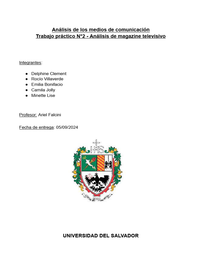 TP2 Análisis de Magazine Televisivo Poco Correctos | PDF | Medios de comunicación en masa