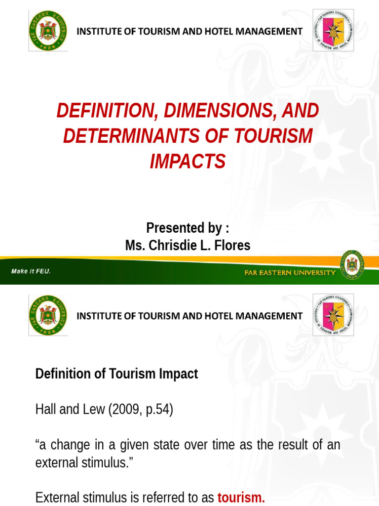 Definition, Dimensions, and Determinants of Tourism Impacts | PDF ...