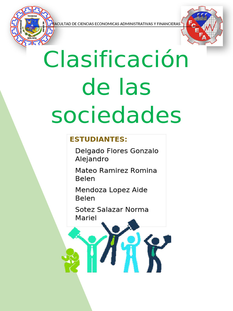 Clasificación de Las Sociedades | PDF | Sociedad de responsabilidad limitada | Sociedad General