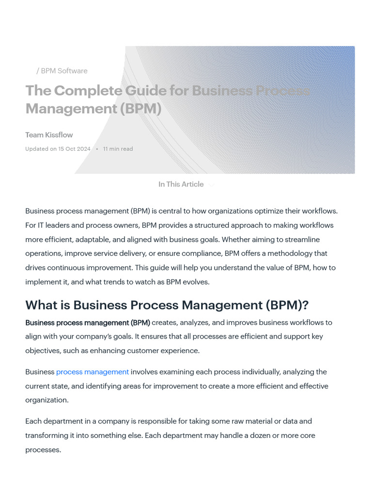Process Maker vs Kissflow Overview | PDF | Business Process Management | Business Process