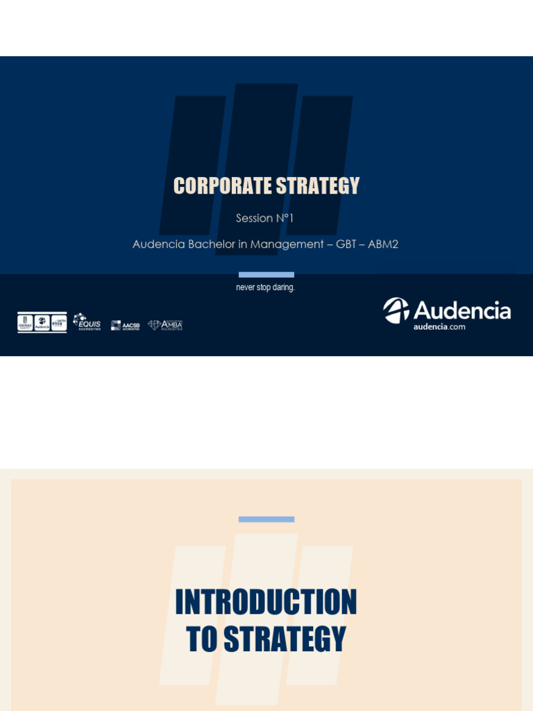 ABM2 GBT Corporate Strategy Session 1 | PDF | Strategic Management | Corporate Social Responsibility