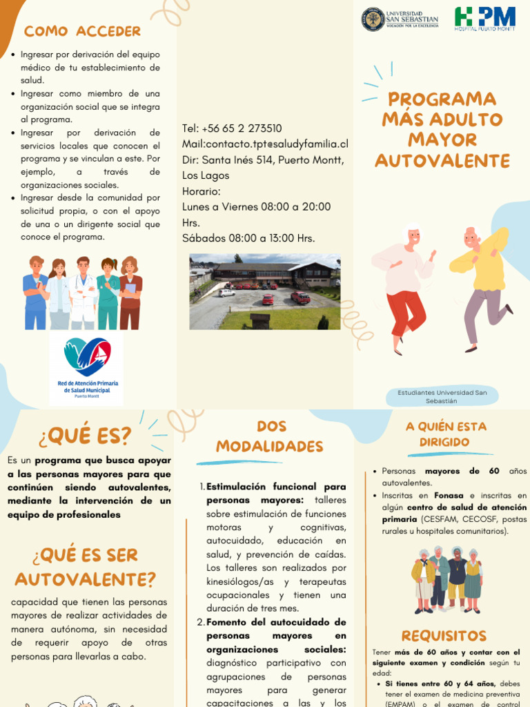Programa Más Adulto Mayor Autovalente | PDF | Medicina | Cuidado de la ...