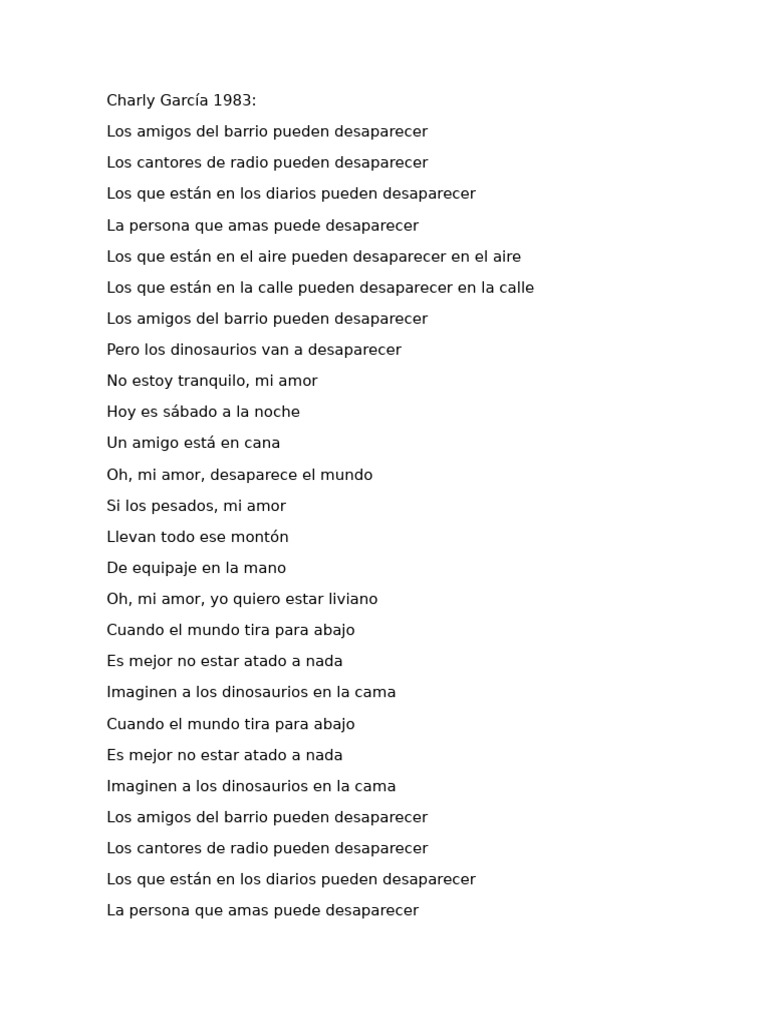 Charly García - Dinosaurios | PDF