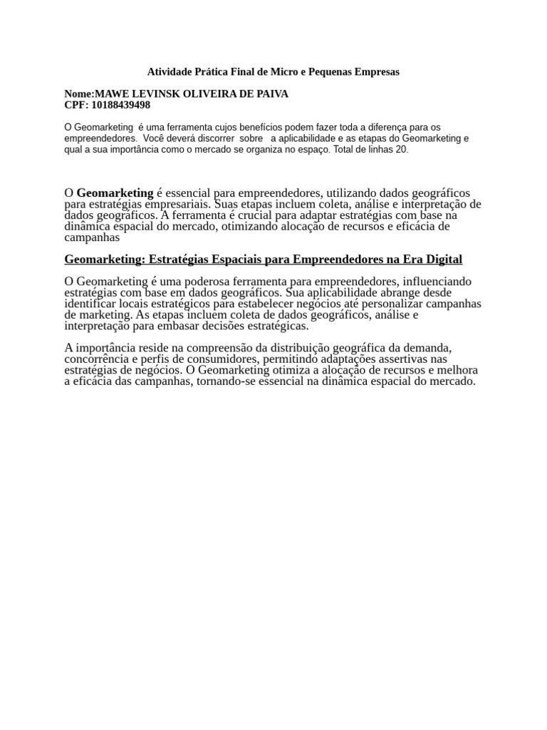 Atividade Pratica Final | PDF