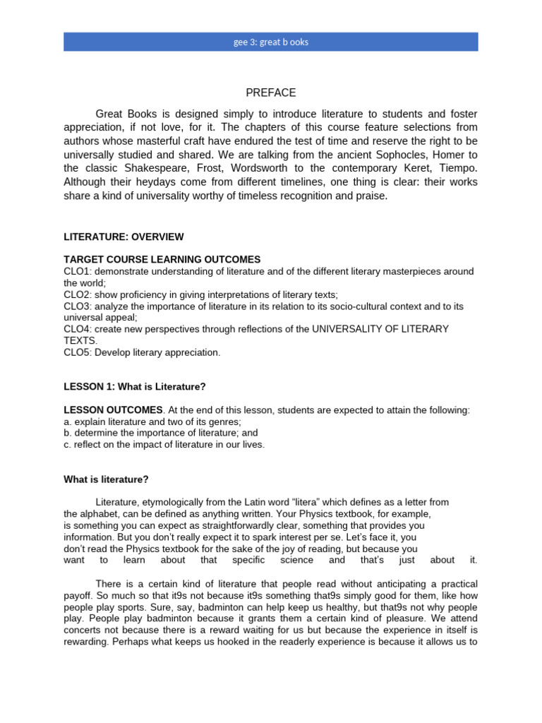 Lesson 1 | PDF | Poetry