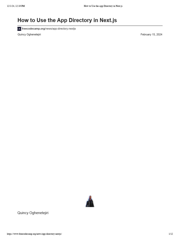 How To Use The App Directory in Next - Js | PDF | Page Layout | Computing How To Use The App Directory in Next - Js | PDF | Page Layout | Computing