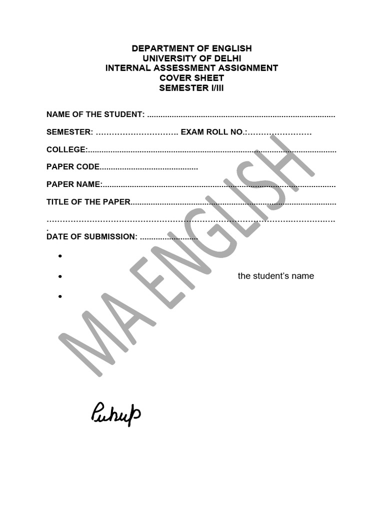 IA Cover Sheet | PDF