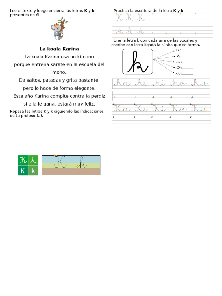 25 Actividales Letra K | PDF