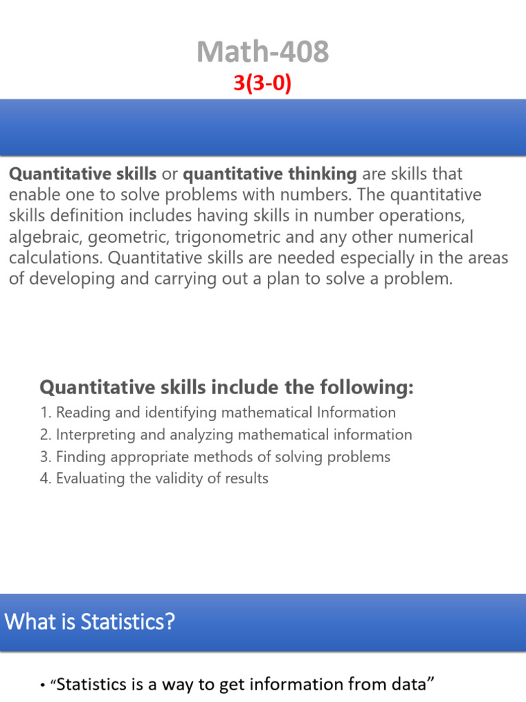 QuantitativeReasoning I | PDF | Statistics | Level Of Measurement