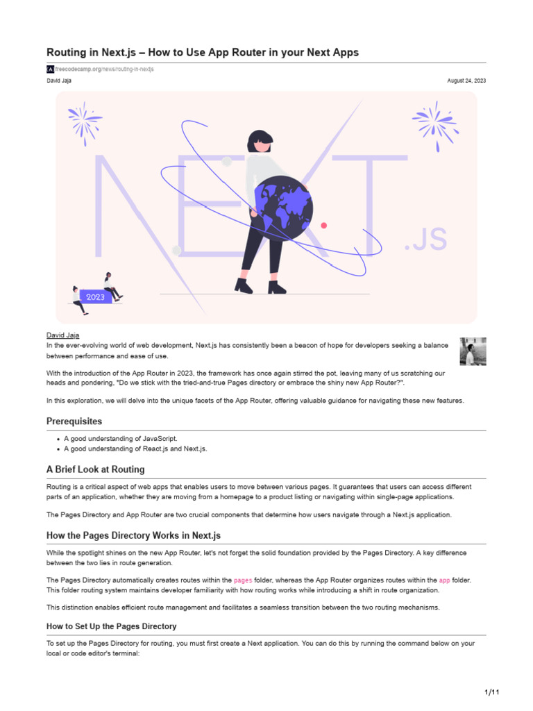 Routing in Nextjs How To Use App Router in Your Next Apps | PDF | Page Layout | Directory ...