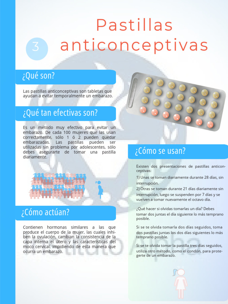 Guía de Pastillas Anticonceptivas | PDF | Control de la natalidad | El ...