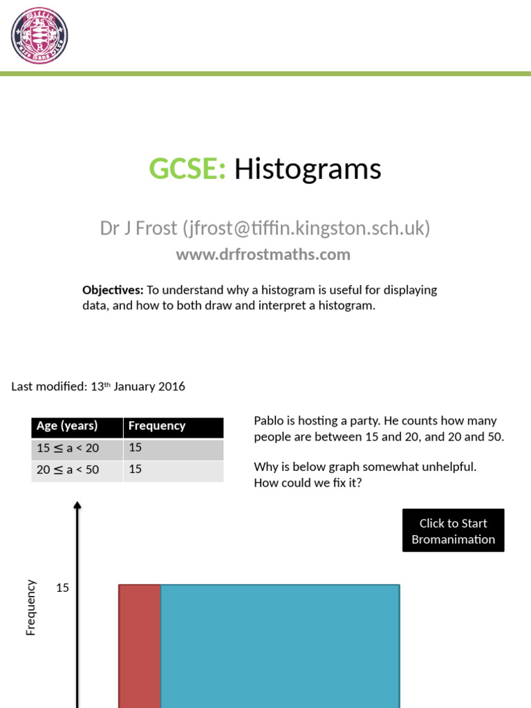 Understanding GCSE Histograms | PDF | Descriptive Statistics ...