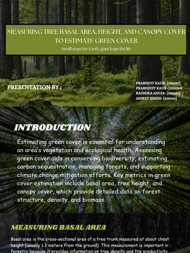 Estimating Green Cover Metrics | PDF | Forests | Canopy (Biology)