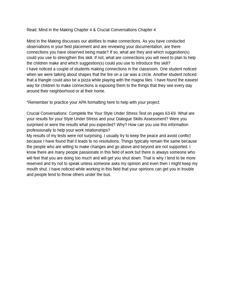 Crucial Conversations Stress Test Insights | PDF