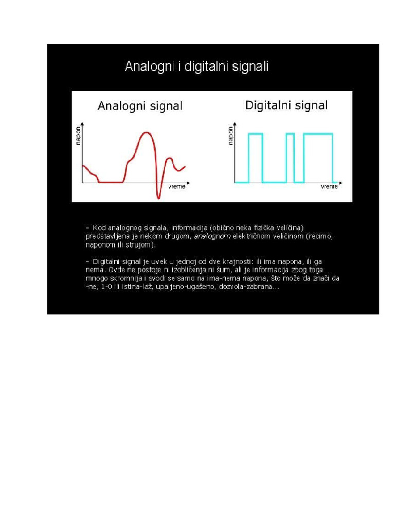 Analogni I Digitalni Signal | PDF