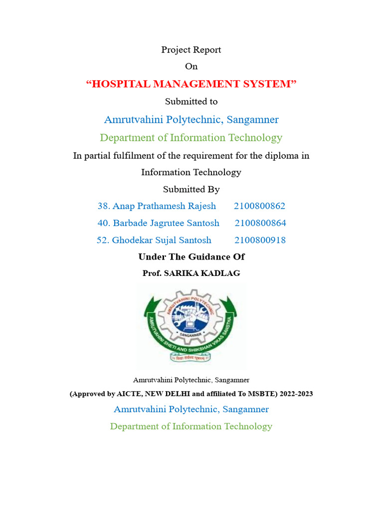 Java Micro-Project | PDF | Hospital | Patient Java Micro-Project | PDF | Hospital | Patient