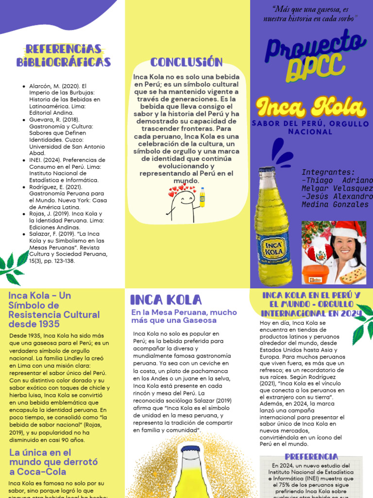 Triptico Inca Kola | PDF | Perú
