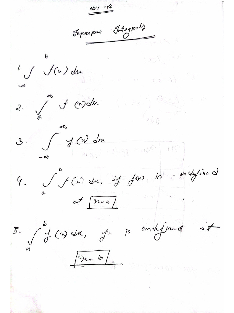Improper Integral | PDF