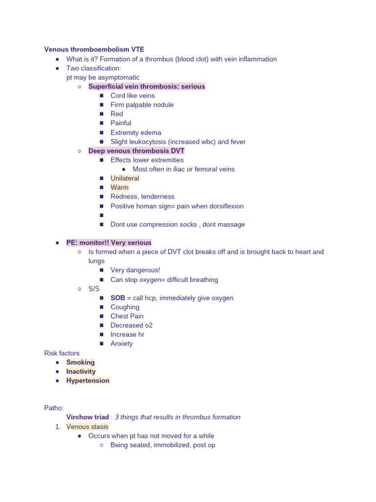Mca2 Vte, Pad | PDF | Aorta | Vein