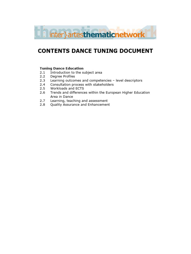 Tuning Dance | PDF | Academic Degree | Dances