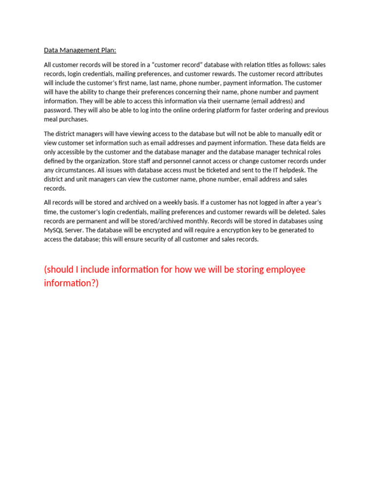 Data Management Plan | PDF