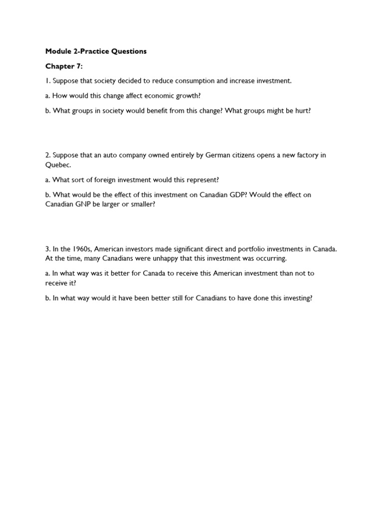 Module 2-Practice Questions | PDF | Unemployment | Labour Economics