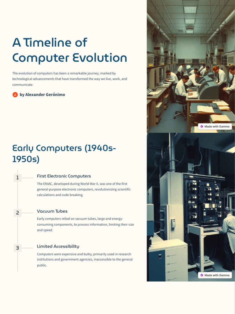 A Timeline of Computer Evolution | PDF | World Wide Web | Internet & Web